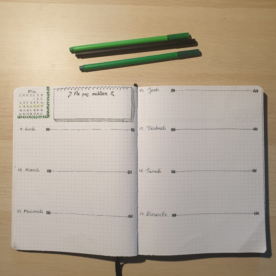 Mon bullet journal de mai - Taiaoli